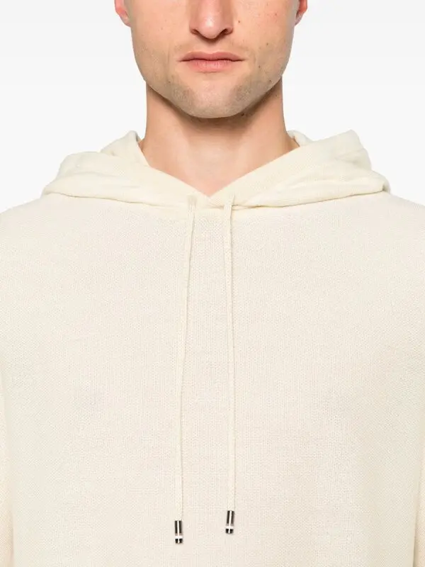 BOSS Knitted Cotton Blend Hoodie
