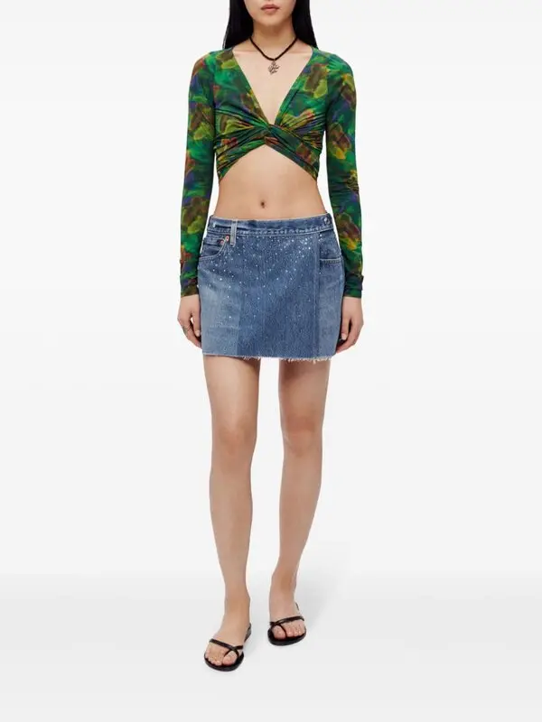 RE/DONE X Pamela Anderson Wrapped Cropped Top