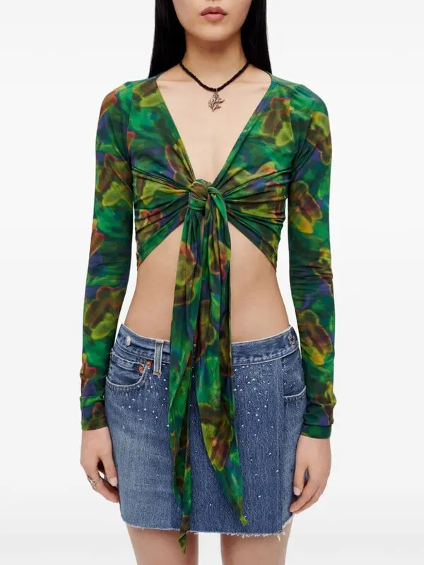 RE/DONE X Pamela Anderson Wrapped Cropped Top