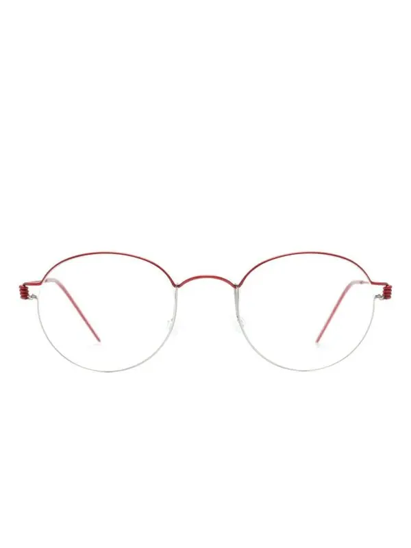 LINDBERG Morten Round-frame Eyeglasses - Red