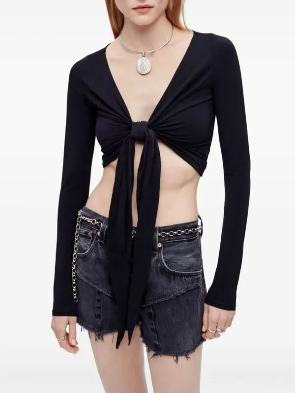 RE/DONE X Pamela Anderson Wrapped Cropped Top