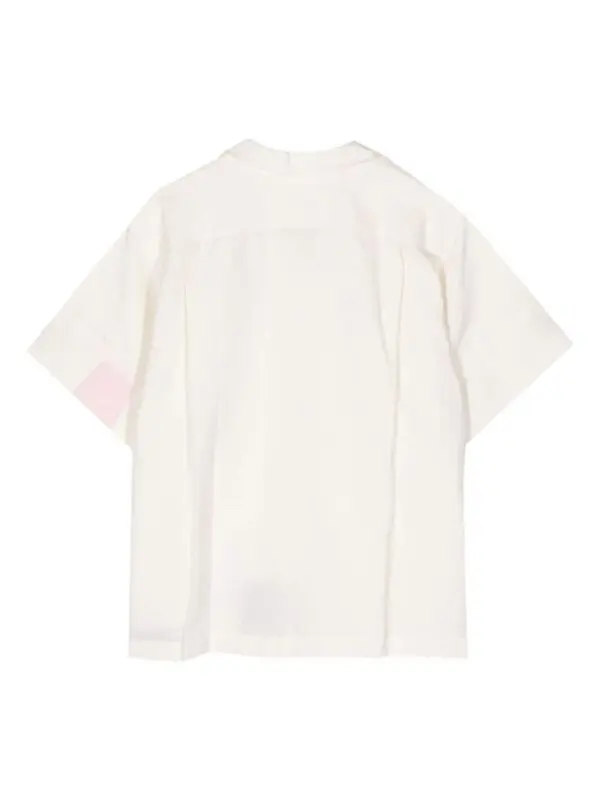 STORY MFG. Pa Appliqué-detail Shirt - Neutrals