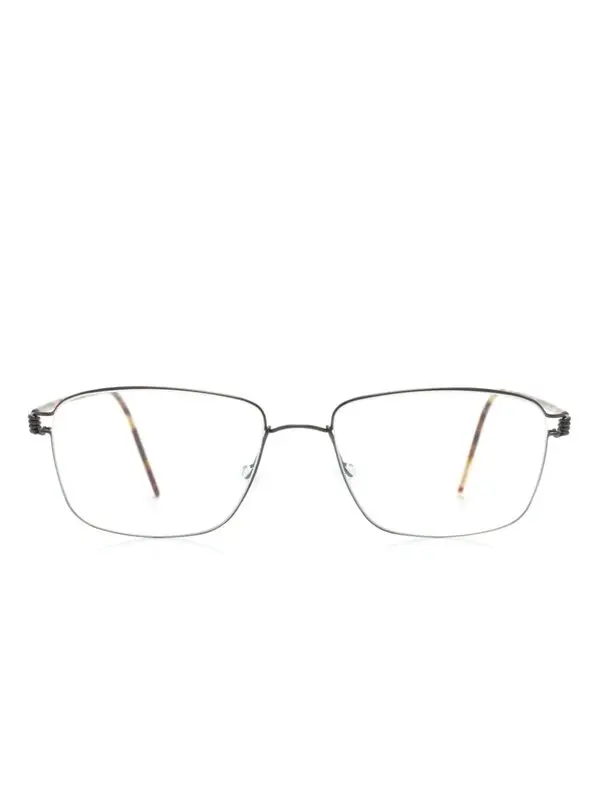 LINDBERG Nicholas Rectangle-frame Glasses - Brown