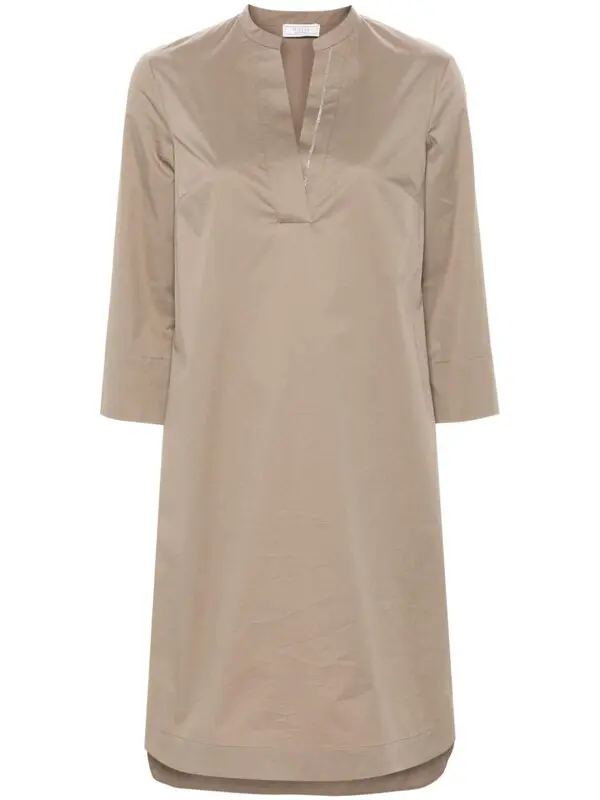 Peserico A-Line Midi Kaftan Dress In Brown - 40% Off | Editorialist