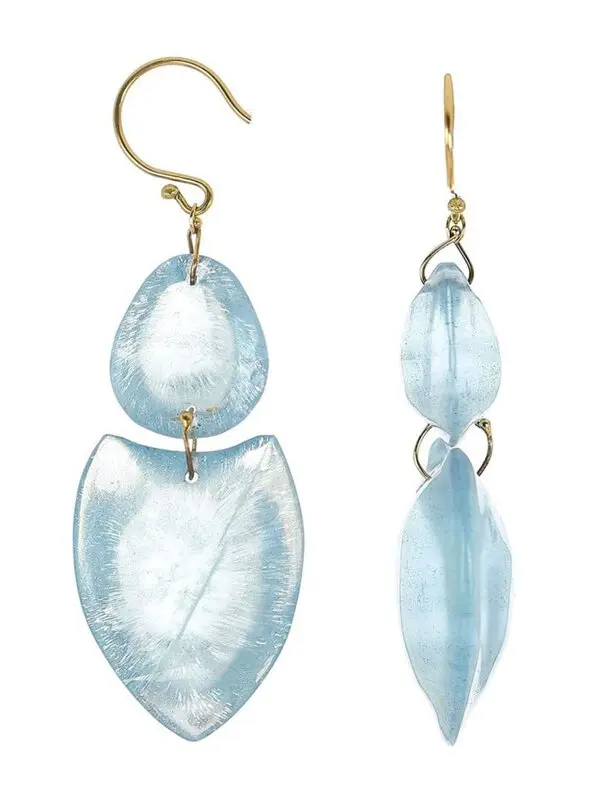 TEN THOUSAND THINGS 18kt Yellow Aquamarine Dangle Earrings - Gold