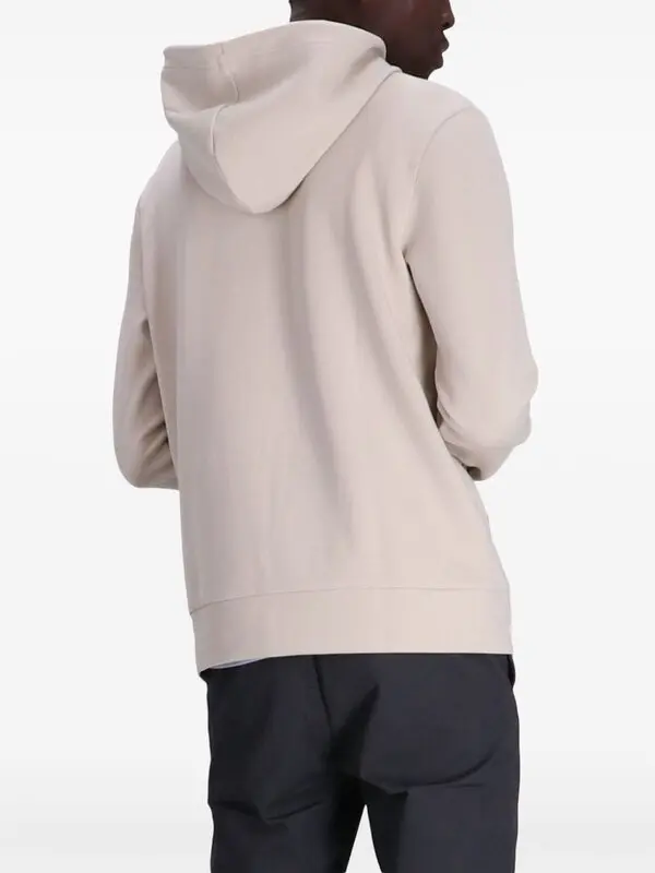 BOSS Logo Appliqué Jersey Hoodie - Neutrals