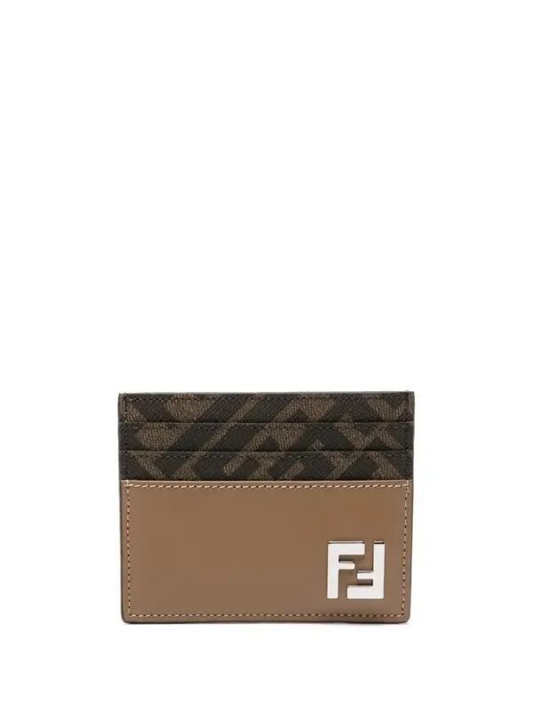 Fendi Ff Monogram Cardholder - Brown