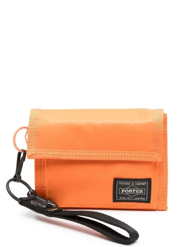 PORTER-YOSHIDA & CO Logo-appliqué Tri-fold Wallet - Orange