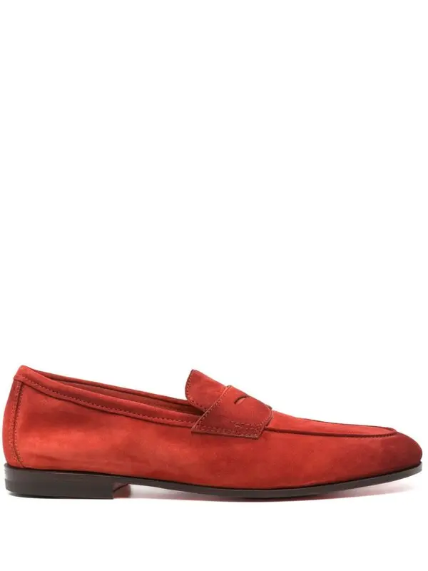 Santoni Penny-slot Loafers - Red