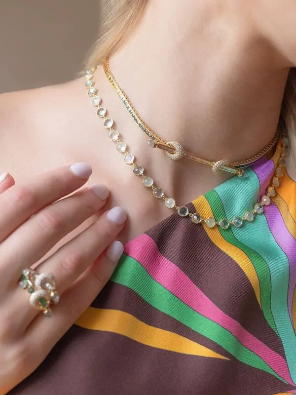 ANANYA 18kt Yellow Chakra Multi-stone Choker