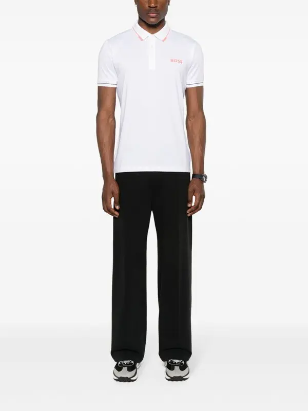 BOSS Logo-print Polo Shirt - White