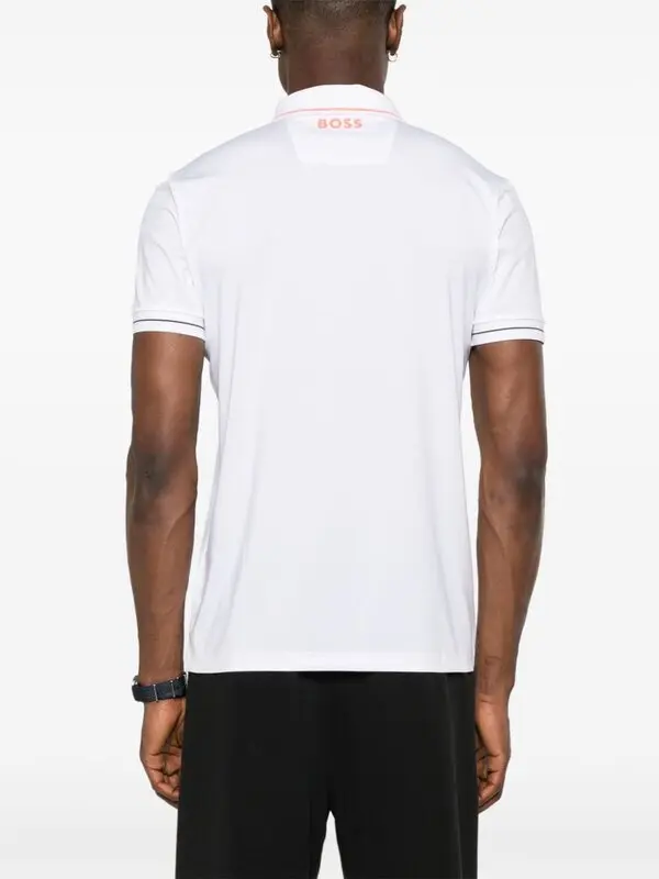 BOSS Logo-print Polo Shirt - White