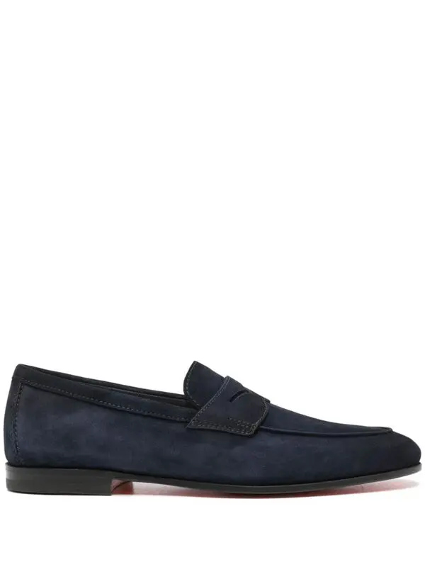 Santoni Penny-slot Loafers - Blue