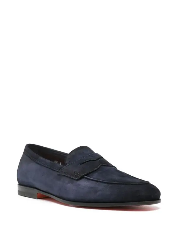 Santoni Penny-slot Loafers - Blue
