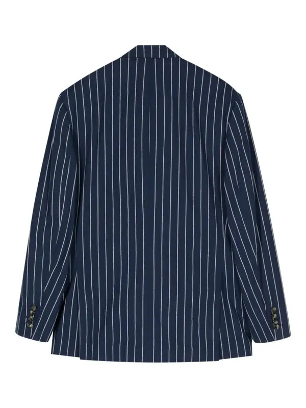 MARINA YEE Striped Double-breasted Blazer