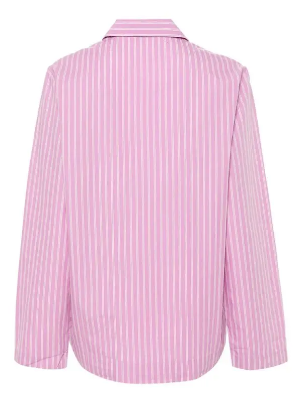 TEKLA Striped Cotton Pyjama Top