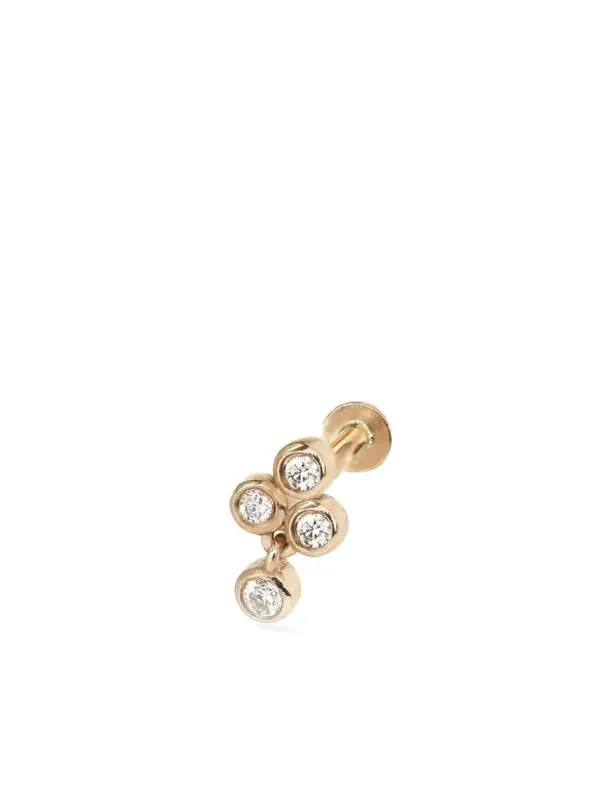 LARK & BERRY 14kt Yellow Trip Diamond Stud Earring - Gold