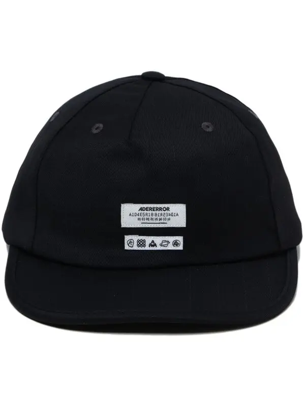 ADER ERROR Langle Embroidered Baseball Cap - Black