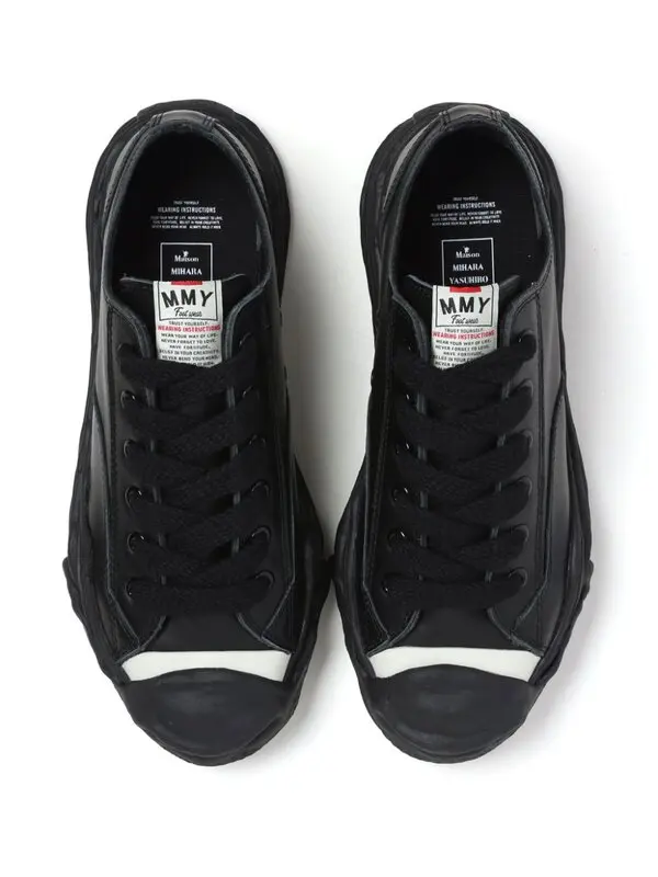 Mihara Yasuhiro Hank Og Sole Leather Sneakers - Black