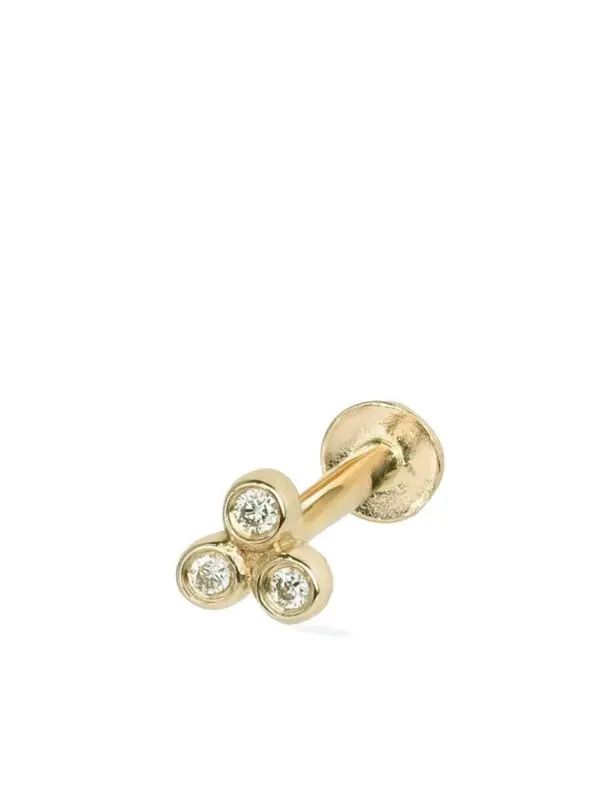 LARK & BERRY 14kt Yellow Diamond Stud Earring - Gold