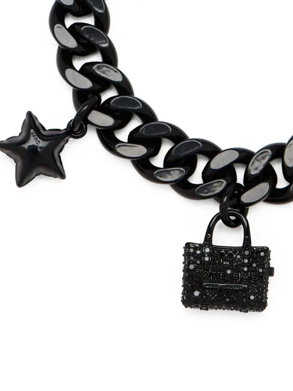 Marc Jacobs Mini Icon Pavé Charm Bracelet - Black