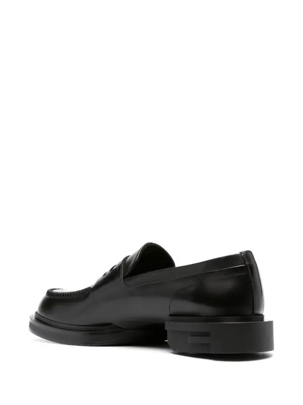 Fendi Frame Leather Loafers