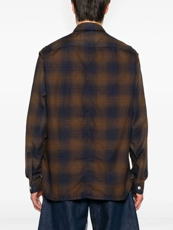 Rick Owens Checked Cotton Overshirt
