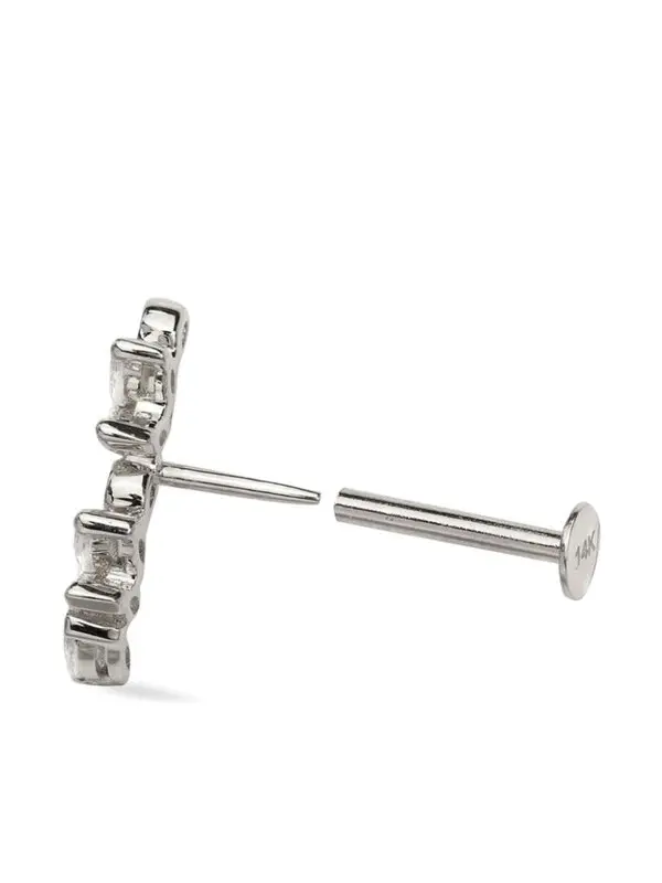 LARK & BERRY 14kt White Gold Sapphire And Diamond Earring