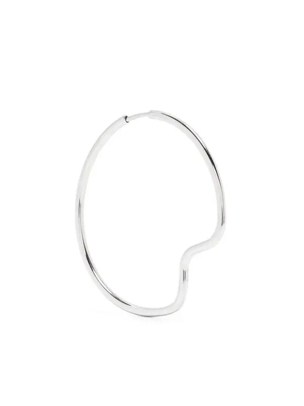 MARIA BLACK Copenhagen 35 Sculpted Hoop Earring - Silver
