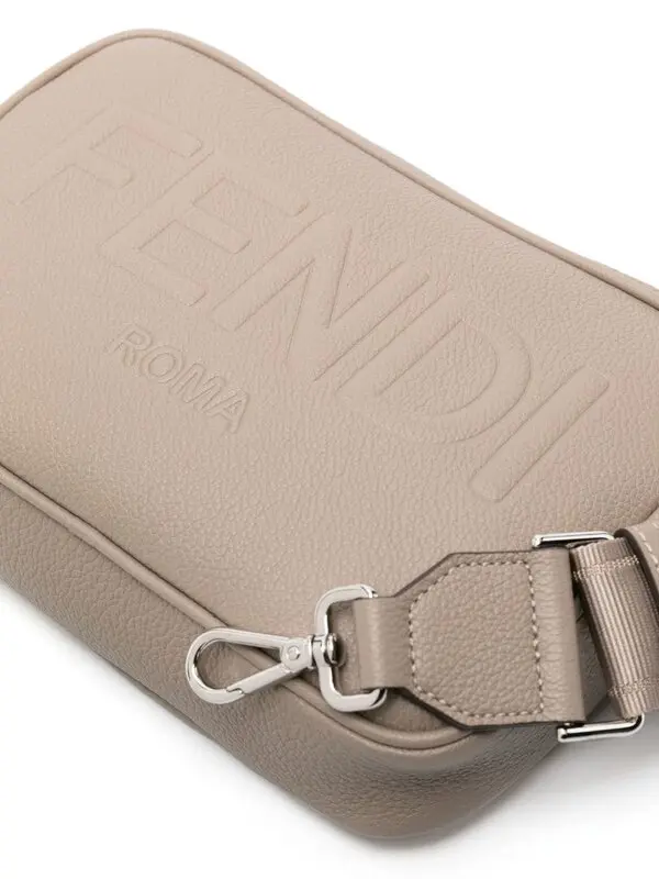 Fendi Logo-embossed Leather Camera Case - Brown