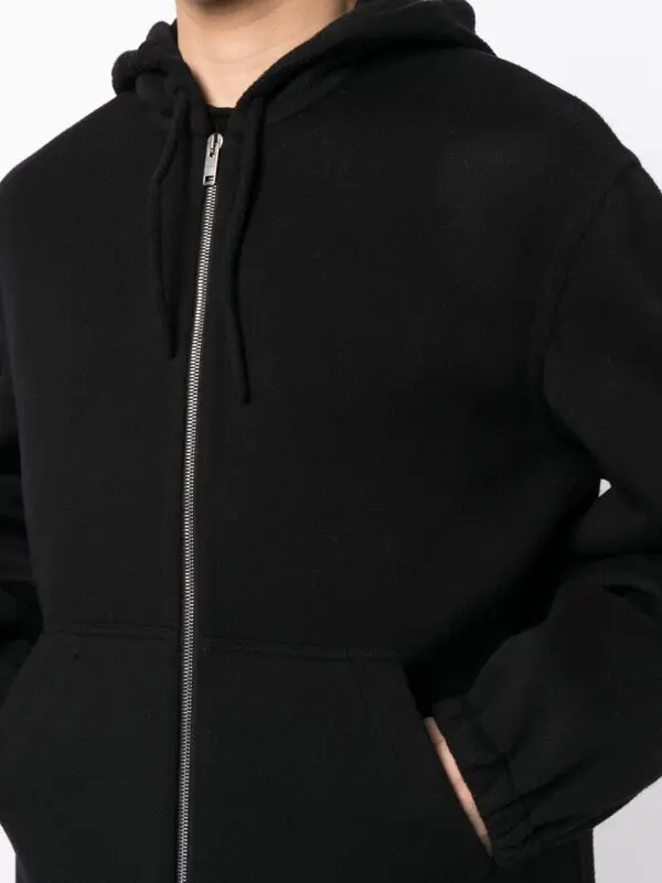 Givenchy Zip-front Wool-blend Hoodie - Black