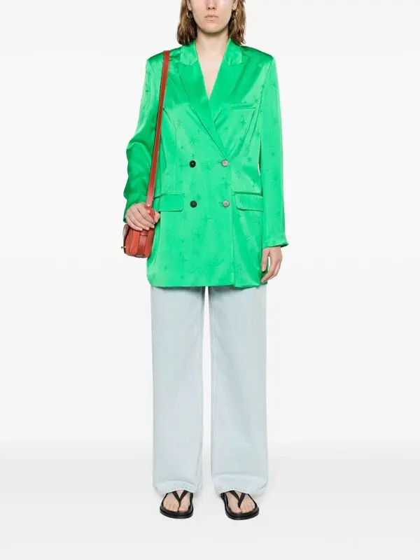 FORTE_FORTE Pattern-jacquard Satin Blazer
