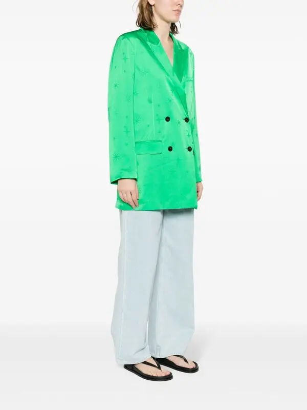 FORTE_FORTE Pattern-jacquard Satin Blazer
