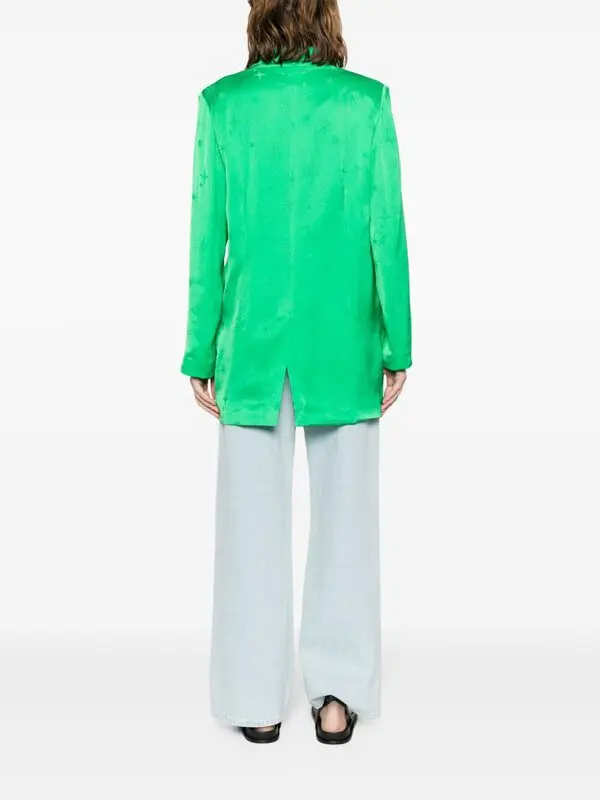 FORTE_FORTE Pattern-jacquard Satin Blazer