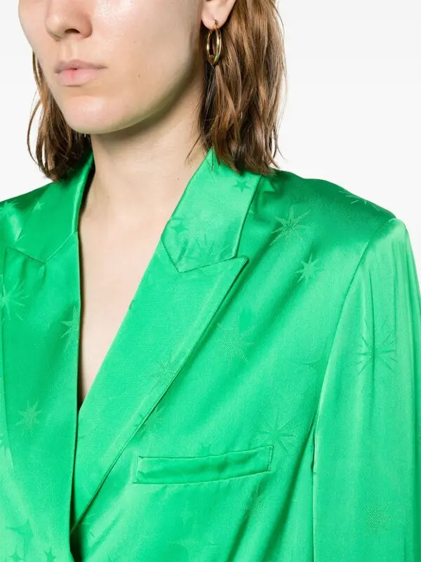 FORTE_FORTE Pattern-jacquard Satin Blazer