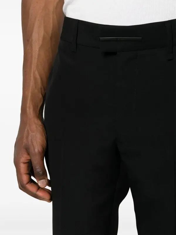Givenchy Logo-plaque Straight Trousers - Black