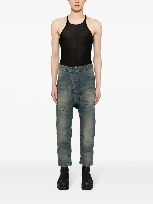 Boris Bidjan Saberi Asymmetric Drop-crotch Jeans