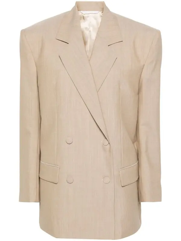 Givenchy Double-breasted Wool Blazer - Neutrals