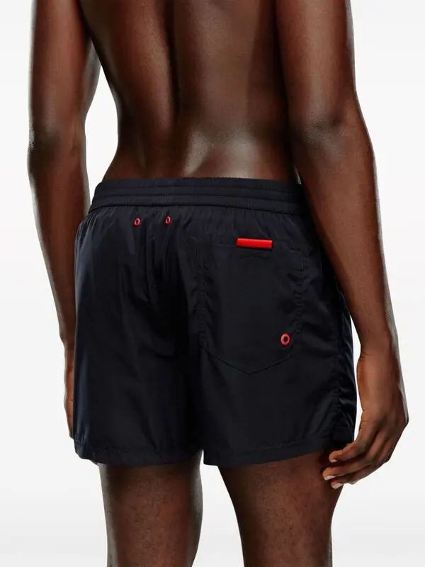 DIESEL® Logo-print Swim Shorts - Black