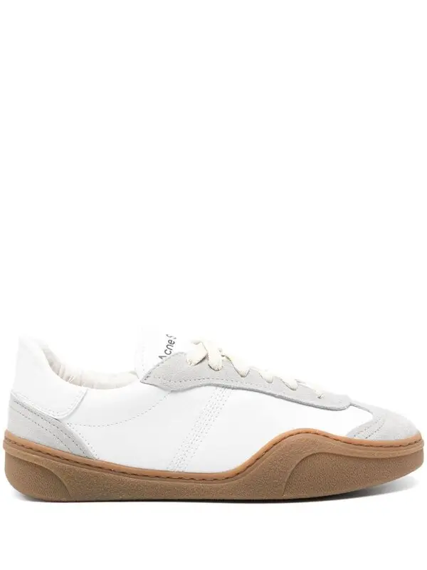 Acne Studios Panelled Leather Sneakers - Neutrals