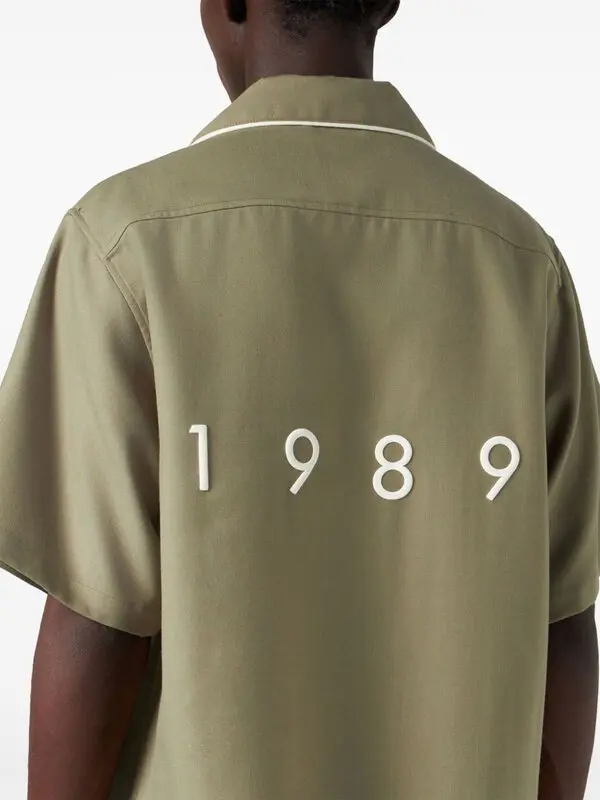 1989 STUDIO Logo-print Contrast-trim Shirt