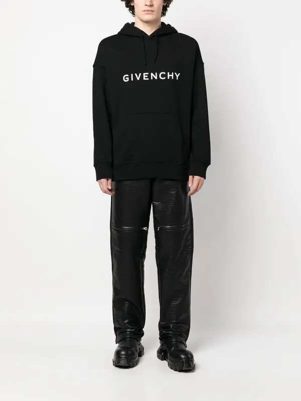 Givenchy Logo-print Drawstring Hoodie - Black