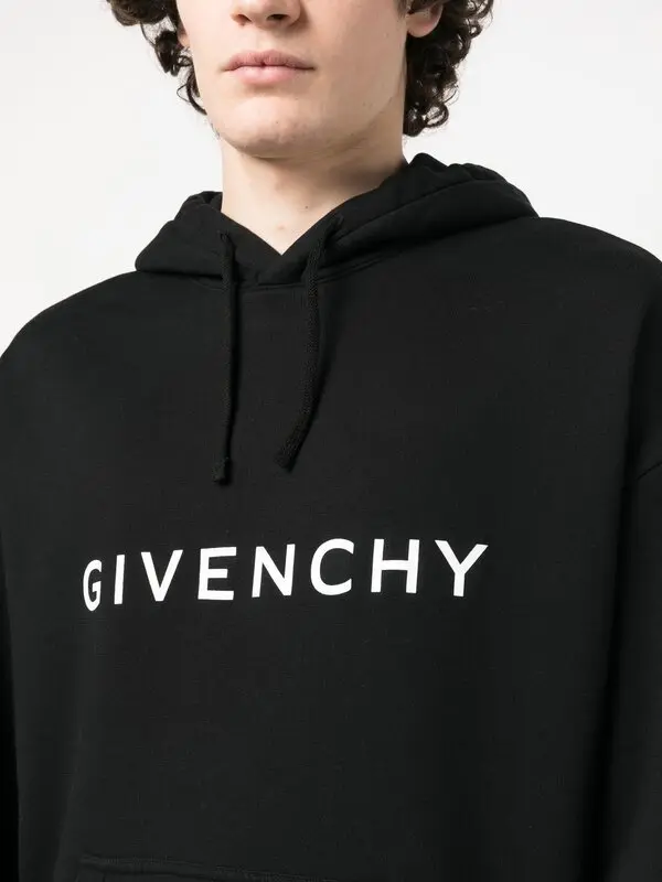 Givenchy Logo-print Drawstring Hoodie - Black