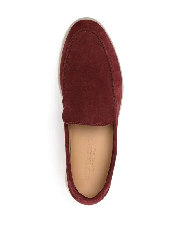 SCAROSSO Ludovico Suede Loafers - Red