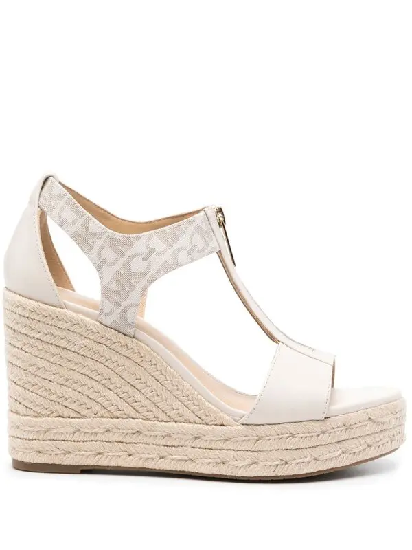 Michael Kors Berkley 100mm Wedge Espadrilles - Neutrals