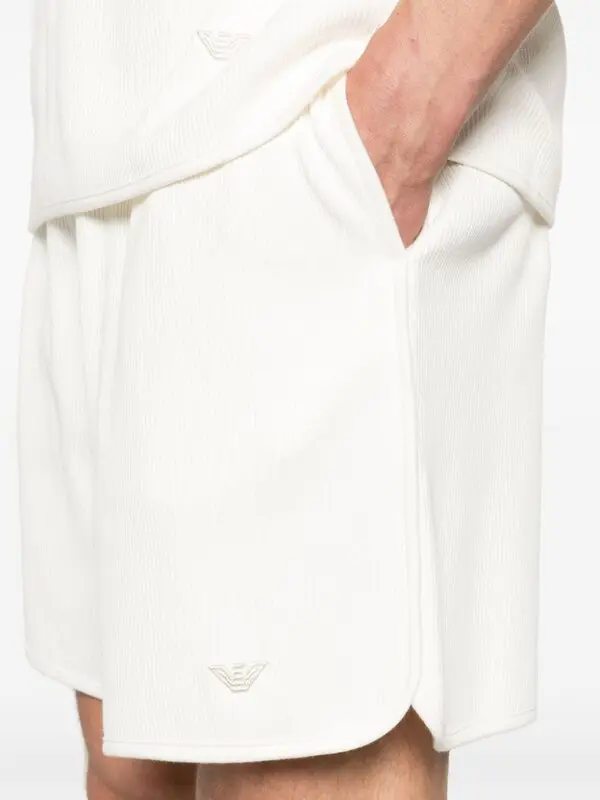 Emporio Armani Mid-rise Ribbed Track Shorts
