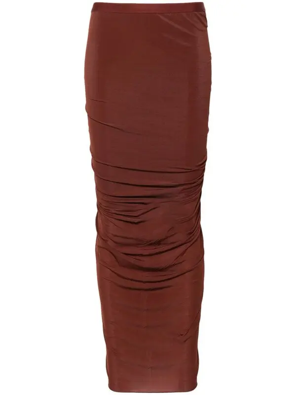 Rick Owens Ruched Detail Skirt