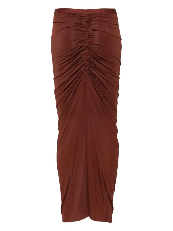 Rick Owens Ruched Detail Skirt