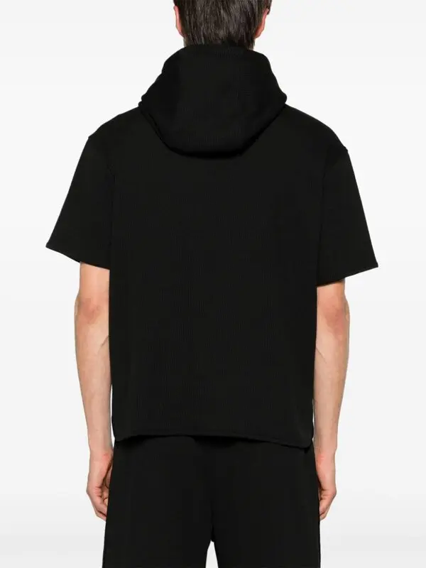 Emporio Armani Ribbed Short-sleeve Hoodie
