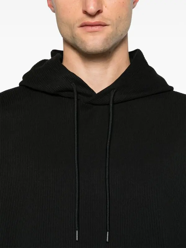 Emporio Armani Ribbed Short-sleeve Hoodie